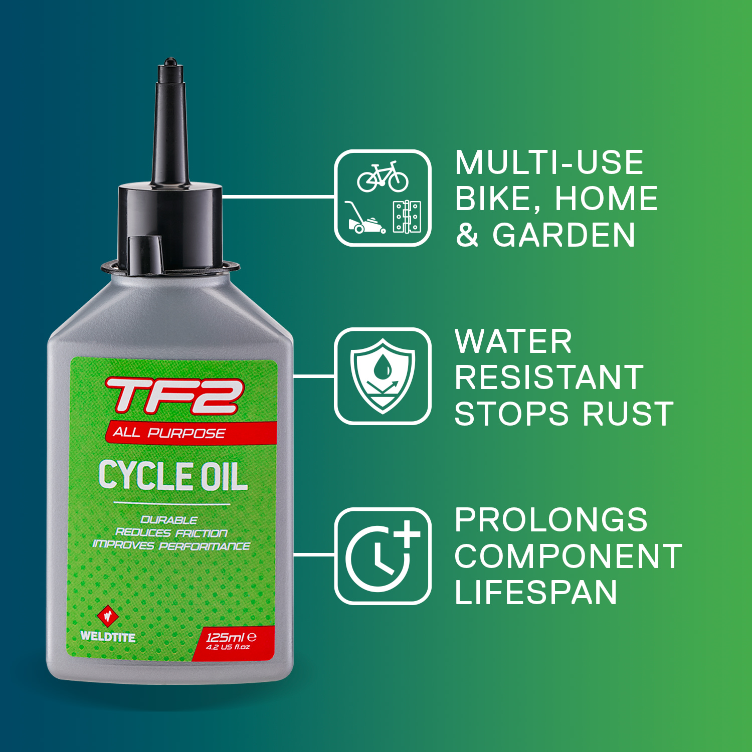 Weldtite TF2 Cycle Oil (Box of 10 x 125ml bottles) - JetBlack Cycling ...